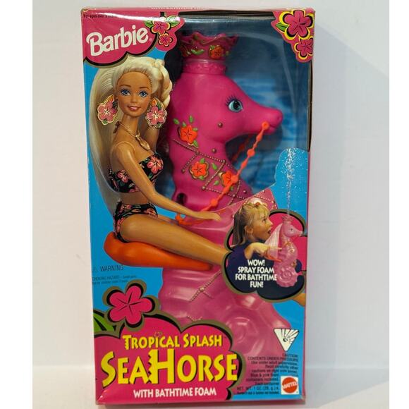 Barbie | Toys | Vintage Barbie 994 Tropical Splash Seahorse Wbathtime ...